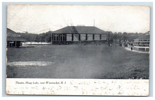 Hoag Lake Theatre Woonsocket Rhode Island Antique Vintage Postcard ...
