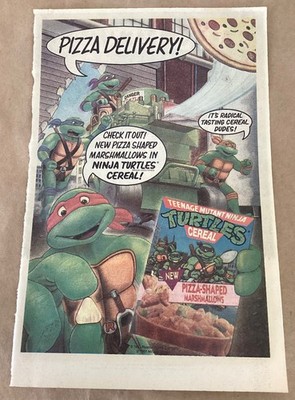 Teenage Mutant Ninja Turtles Cereal 1991 Print Ad promo retro 1990s ...