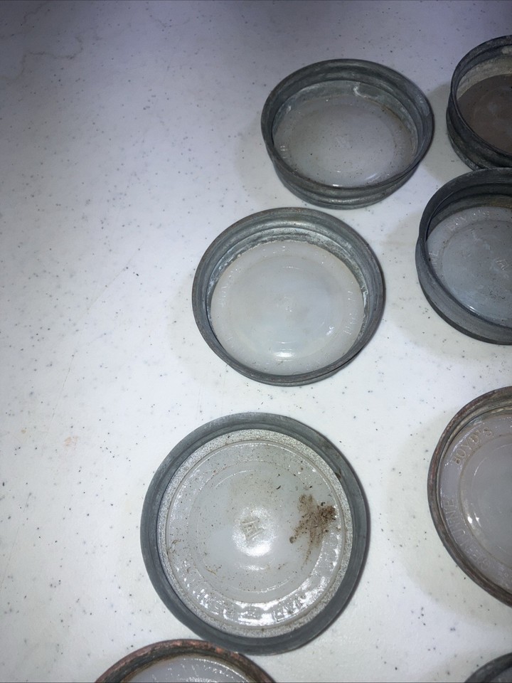 Vintage Atlas Zinc Porcelain Lined Canning Jar Lids- Lot of 15 Barn ...