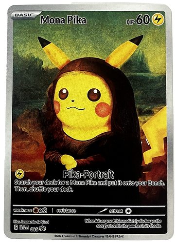 Mona Pika (Pikachu) Pokemon x Van Gogh Black Star Promo ACG Art Card ...