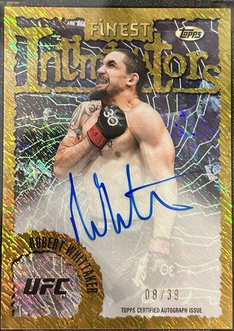 2024 Topps Finest UFC - Intimidators Autographs Robert Whittaker #IA ...