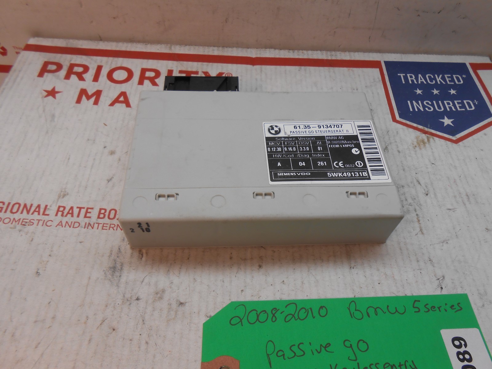 08-10 BMW 5-series passive go control keyless entry 61359134707 9134707 ...