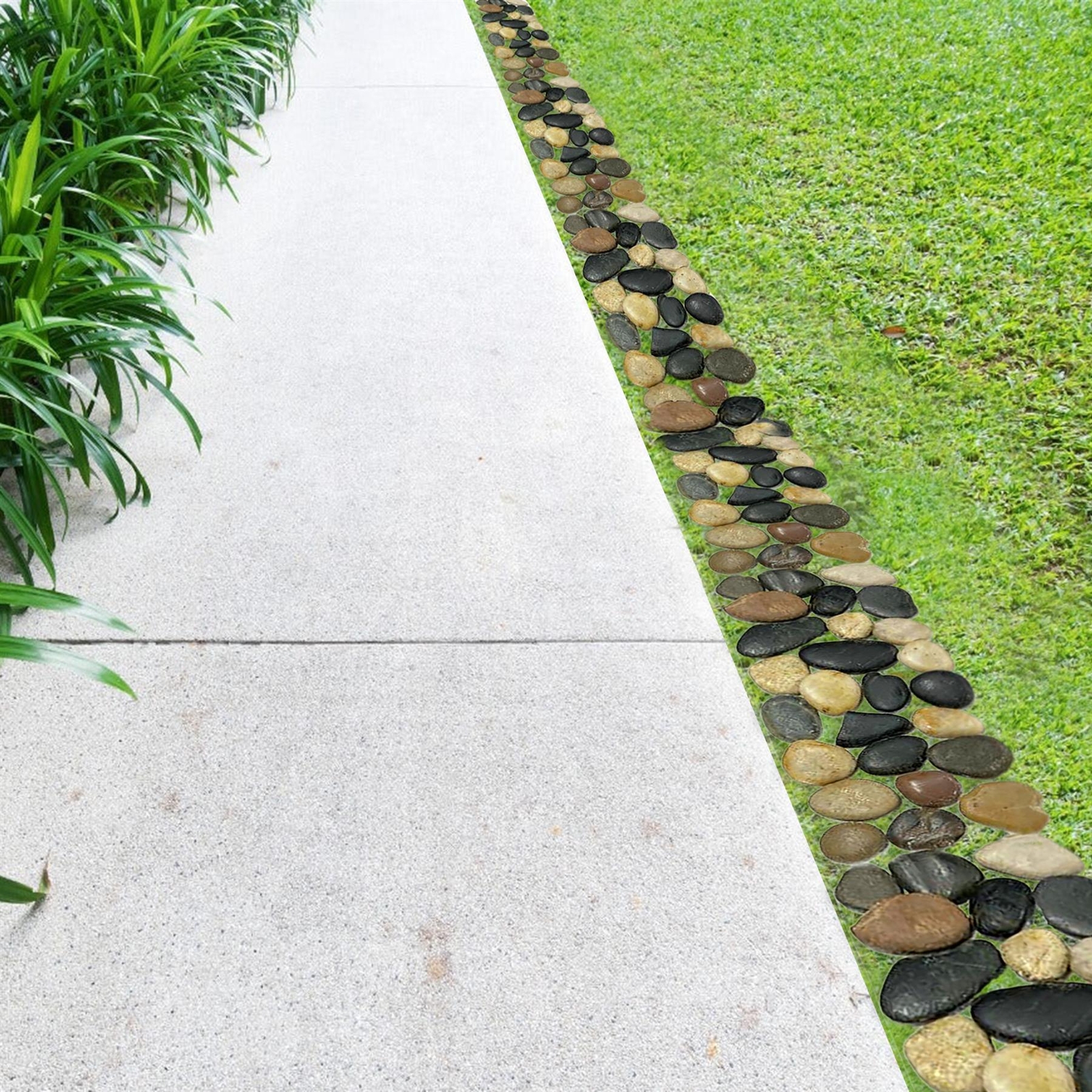 Pebble Edging Strips Real Stone Border for Home & Garden Decoration ...