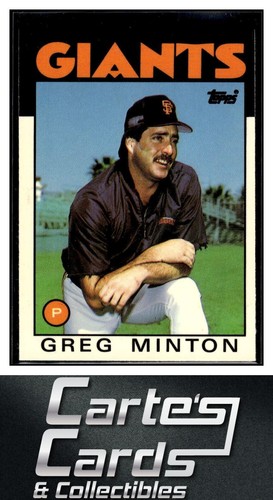 Greg Minton 1986 Topps Tiffany #310 San Francisco Giants | eBay