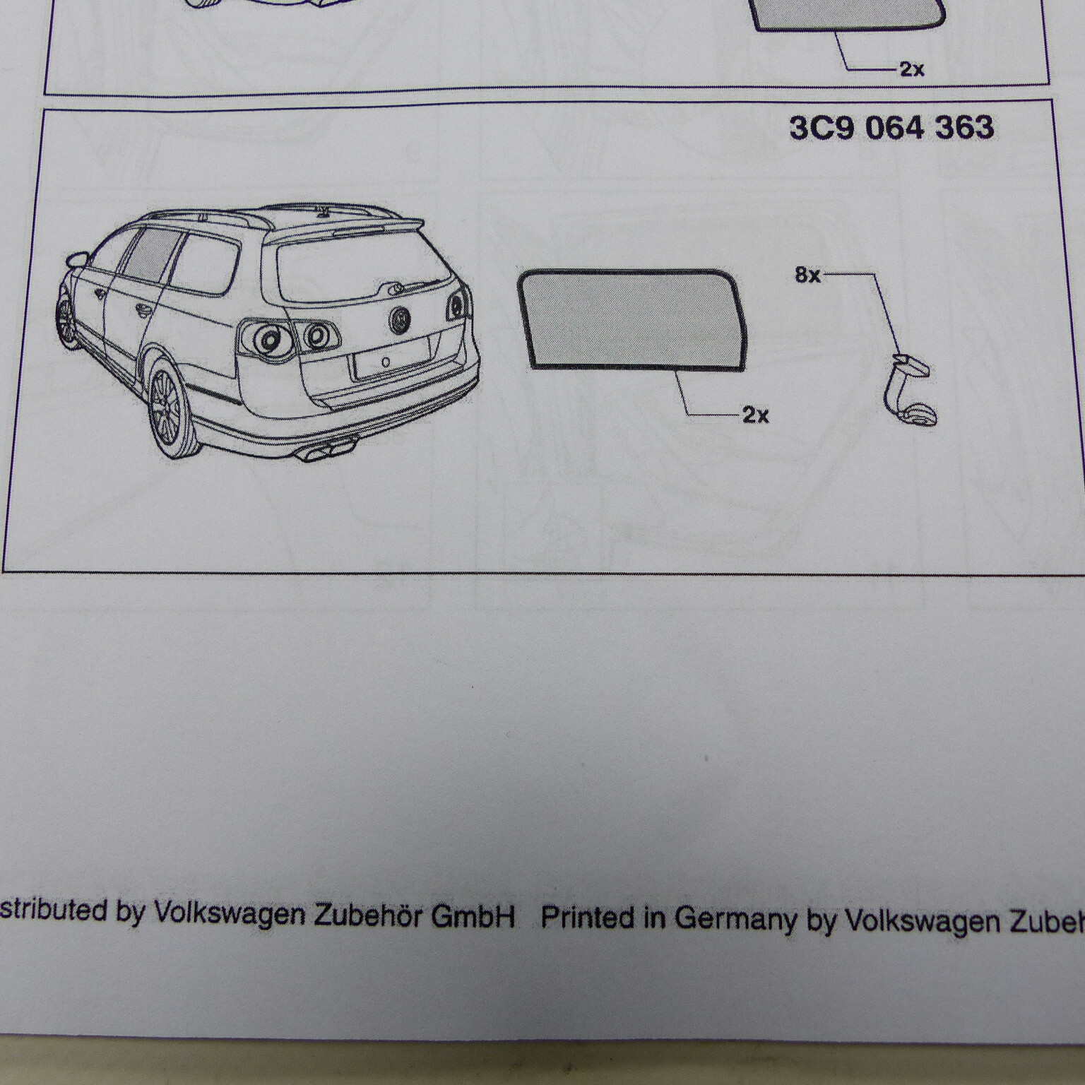 Original Sun Screen Doors Rear VW Passat 3C B6 B7 Variant Combi | eBay