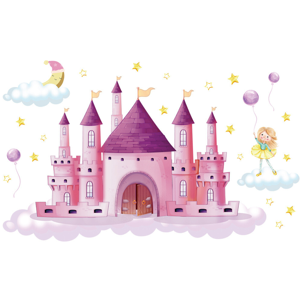 Pink Cartoon Castle