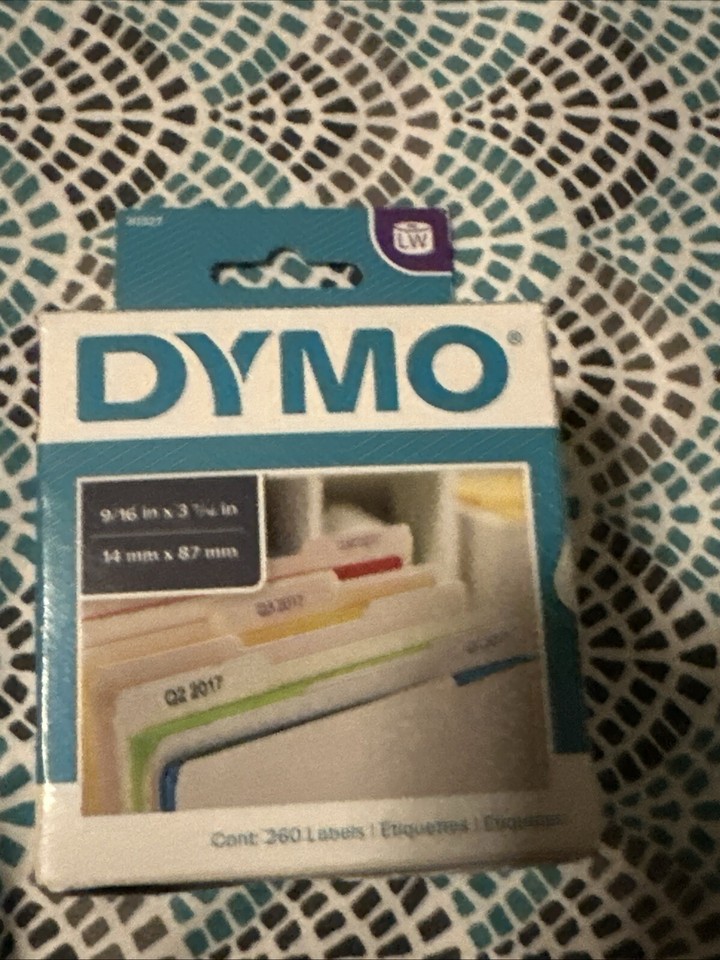 DYMO 30327 0.56" x 3.43" File Folder Labels - White (2/BX) New | eBay
