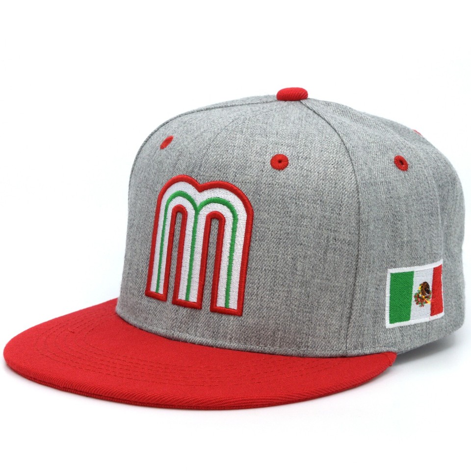 Mexico Snapback Hat Flag 3D M Embroidery Mexico Baseball Acrylic Cap ...