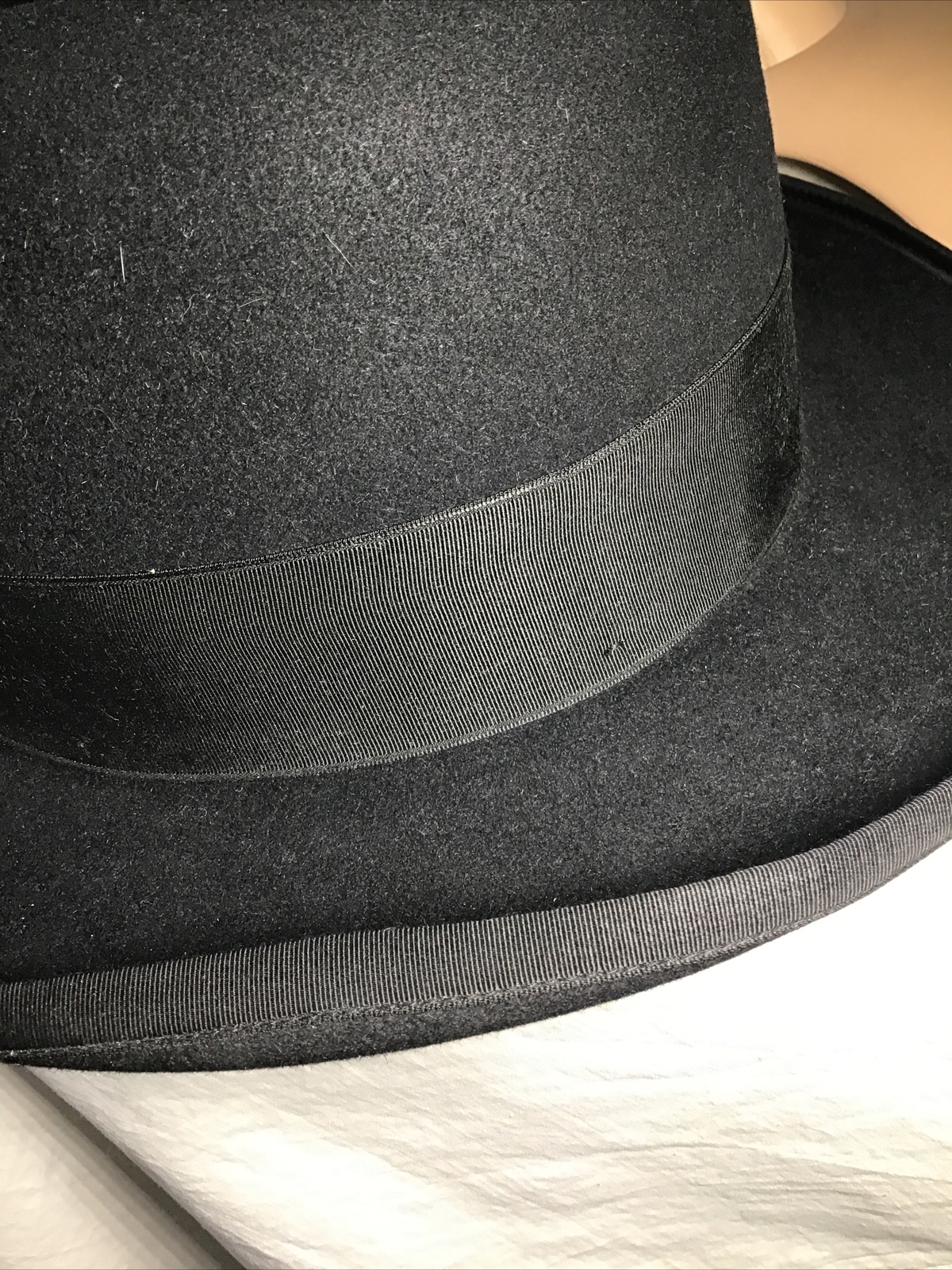 Le Paris The Big Top Hat Shop Fur Felt Mens Fedora Hat Black File Band ...