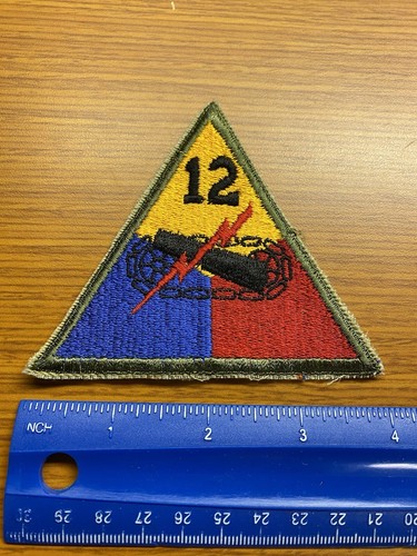 US ARMY 12th Armored Division Regiment Triangle PATCH INV1839 | eBay