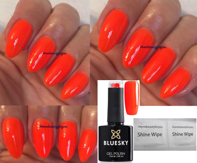 BLUESKY GEL NAIL POLISH NEON ORANGE FLAMBE ZEST SUMMER N05 NAIL UV LED ...