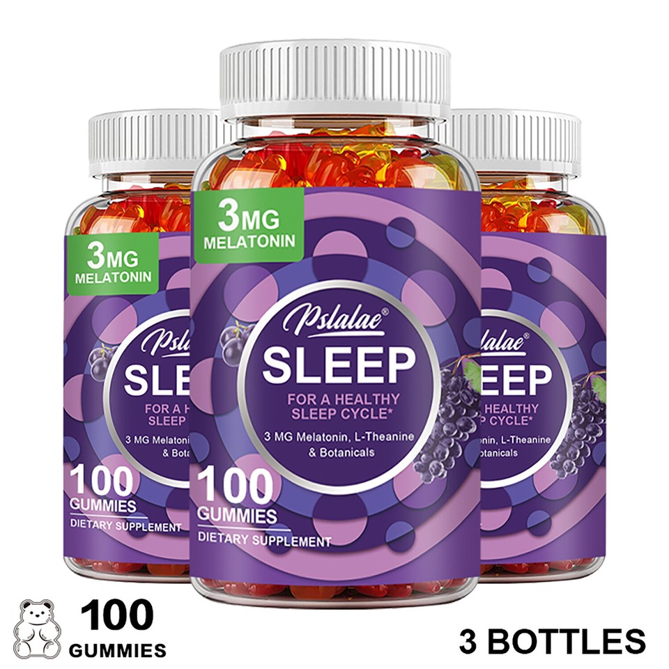 Sleep Gummies 3mg - Melatonin, L-Theanine - Sleep Aid, Improve Sleep ...