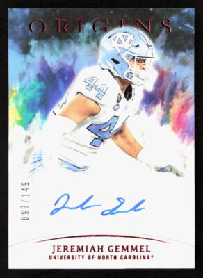 2022 Panini Chronicles Draft Picks Jeremiah Gemmel Origins Auto Red ...