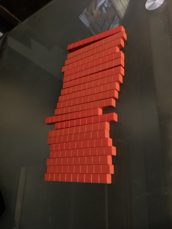 Base Ten - 10 Rod - Lot of 20 Orange Math Manipulative Wooden Blocks | eBay