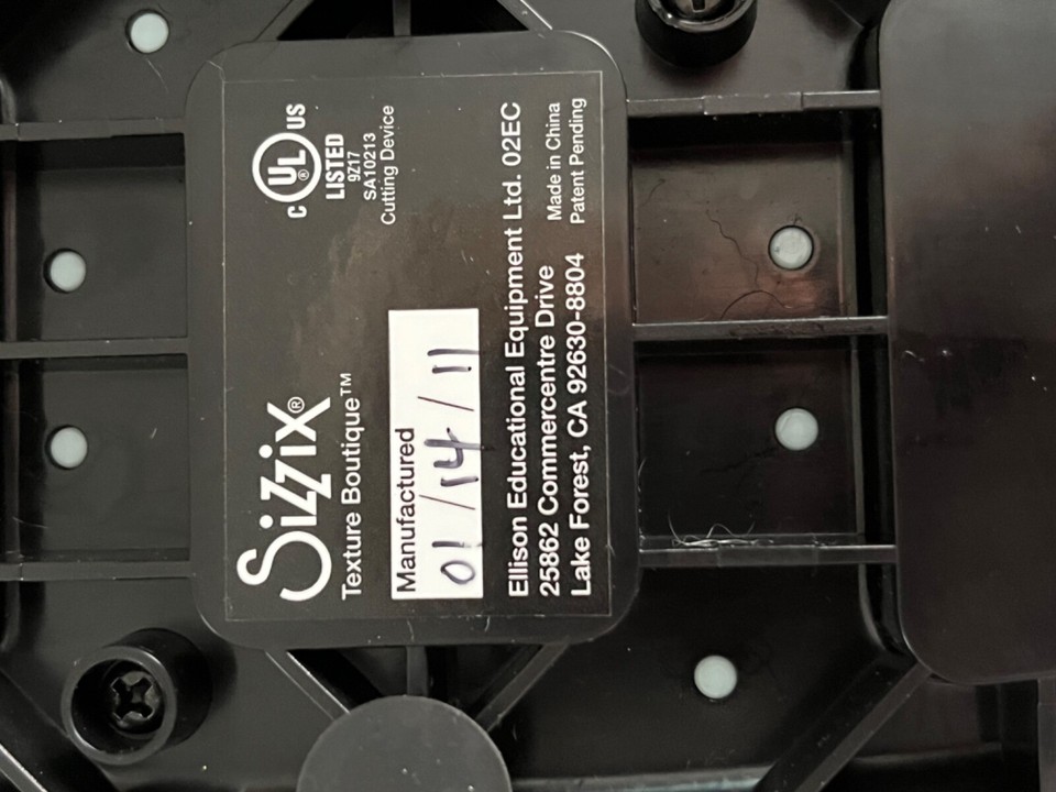 Sizzix Texture Boutique Blue & Black Purse Shaped Embossing Machine no ...