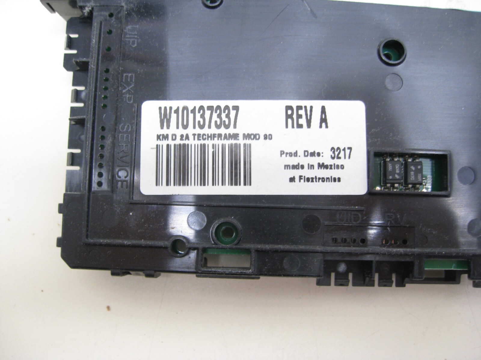 W10110646 W10137337 Whirlpool Kenmore Dryer User interface with display ...