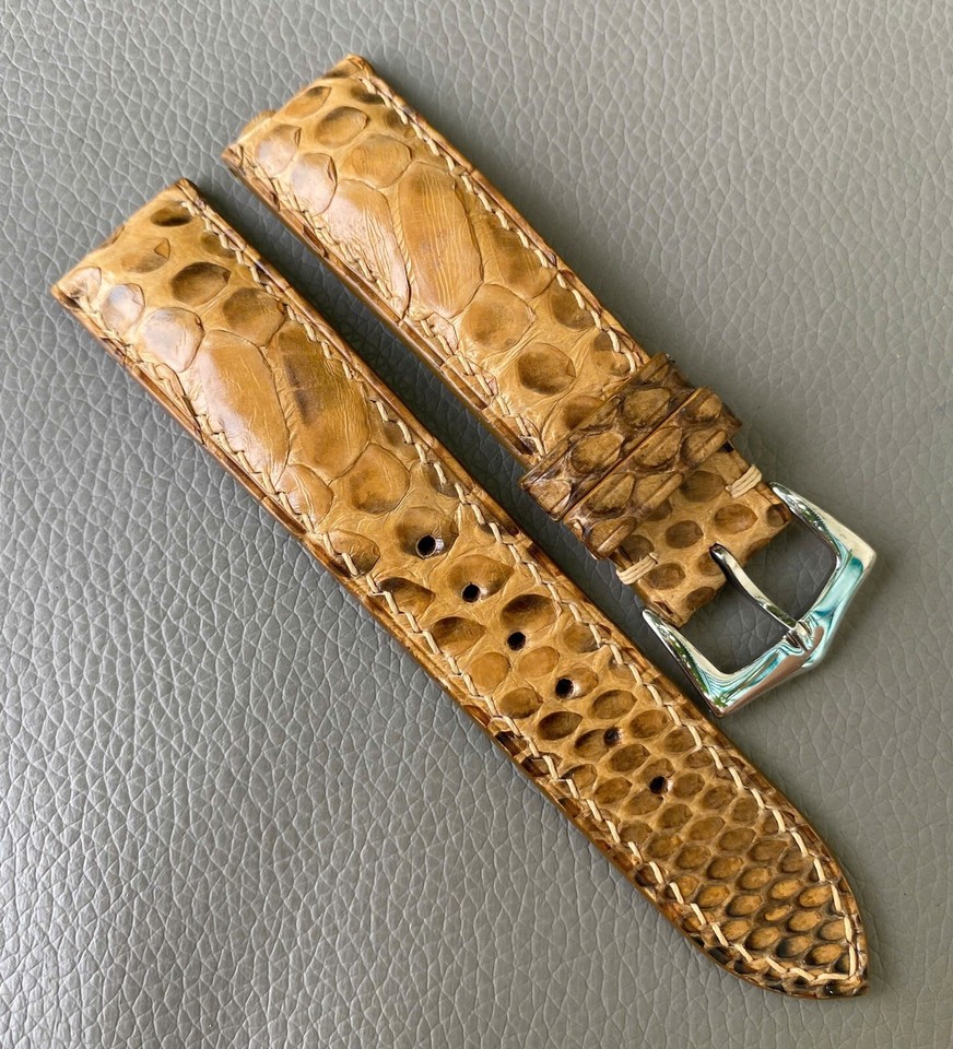 Genuine Snake Skin Watch Strap Band size14 15 16 17 18 19 20 21 22 23 ...