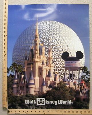 Vintage Style Walt Disney Multi Theme Park Theme Collectible Poster ...