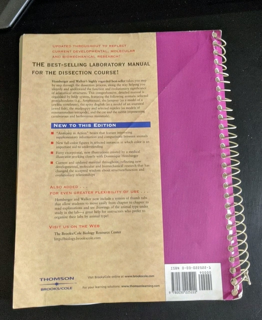 Vertebrate Dissection by Warren Walker and Dominique Homberger (2003 ...