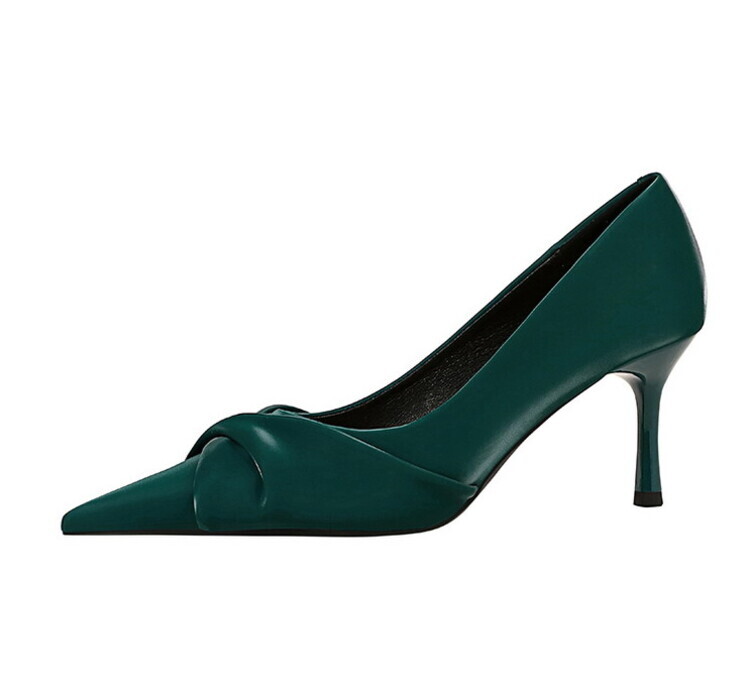 Women's 2022 Fashion Pointy Toe Bow Knot High Heel Low Cut Pump Party ...