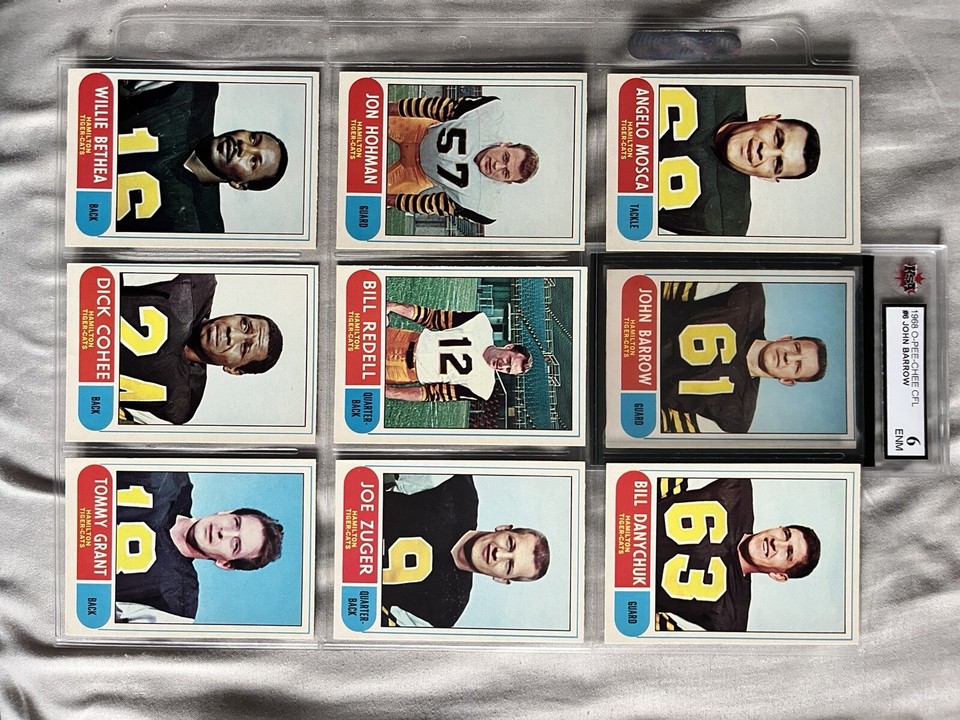 1968 O-PEE-CHEE CFL FOOTBALL SET EX- SHAPE '68 OPC 132 Cards MINE As ...