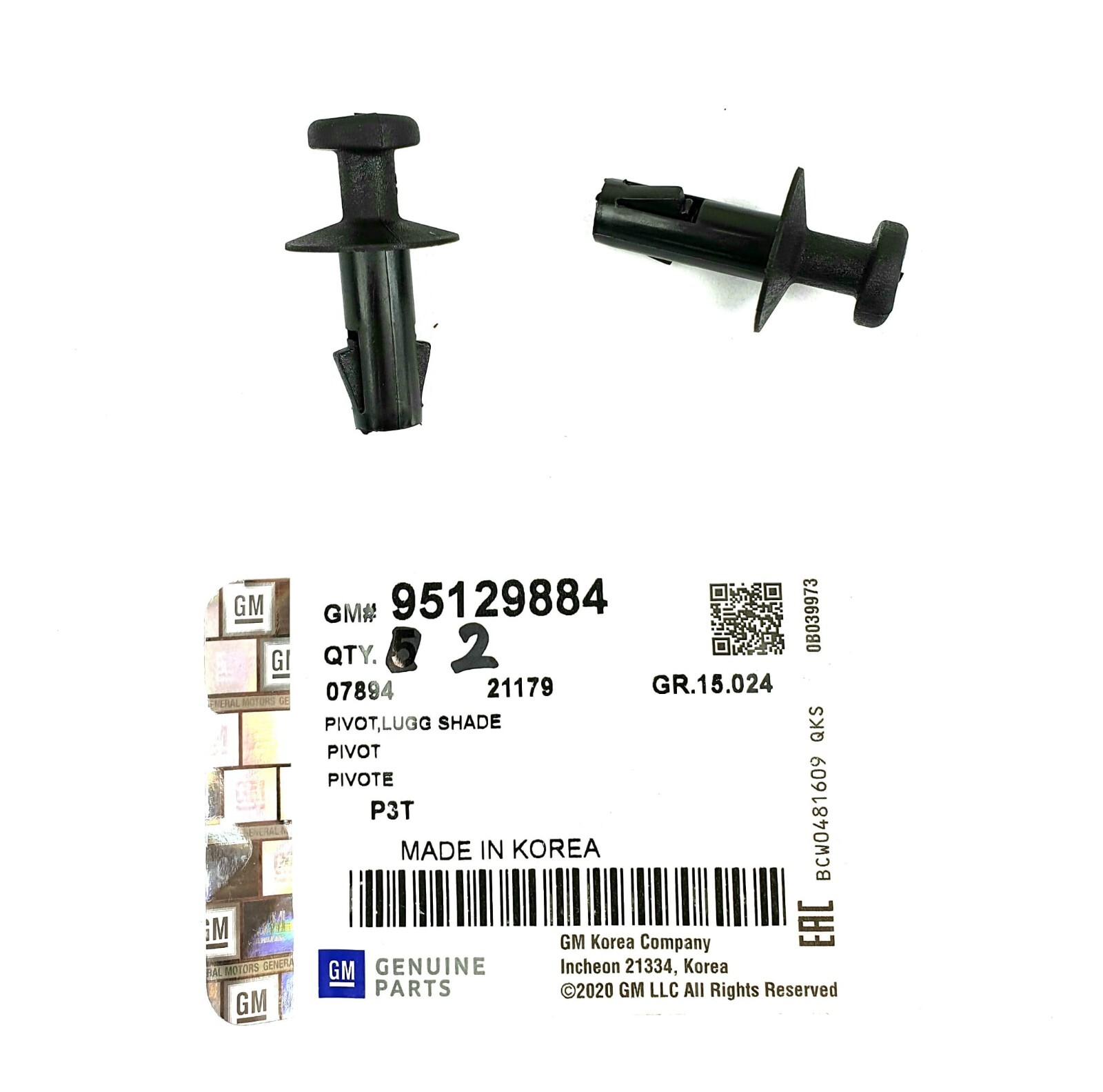 2x Original Opel Hook Pin Luggage Protection Band Rear Mokka - 95129884 ...