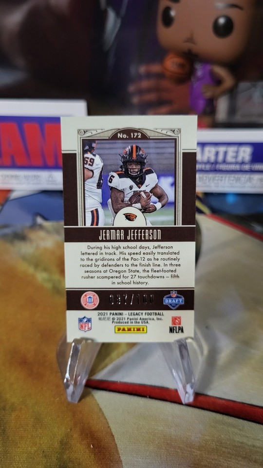 2021 Jermar Jefferson Legacy Mini #/100 Card Oregon State Beavers | eBay