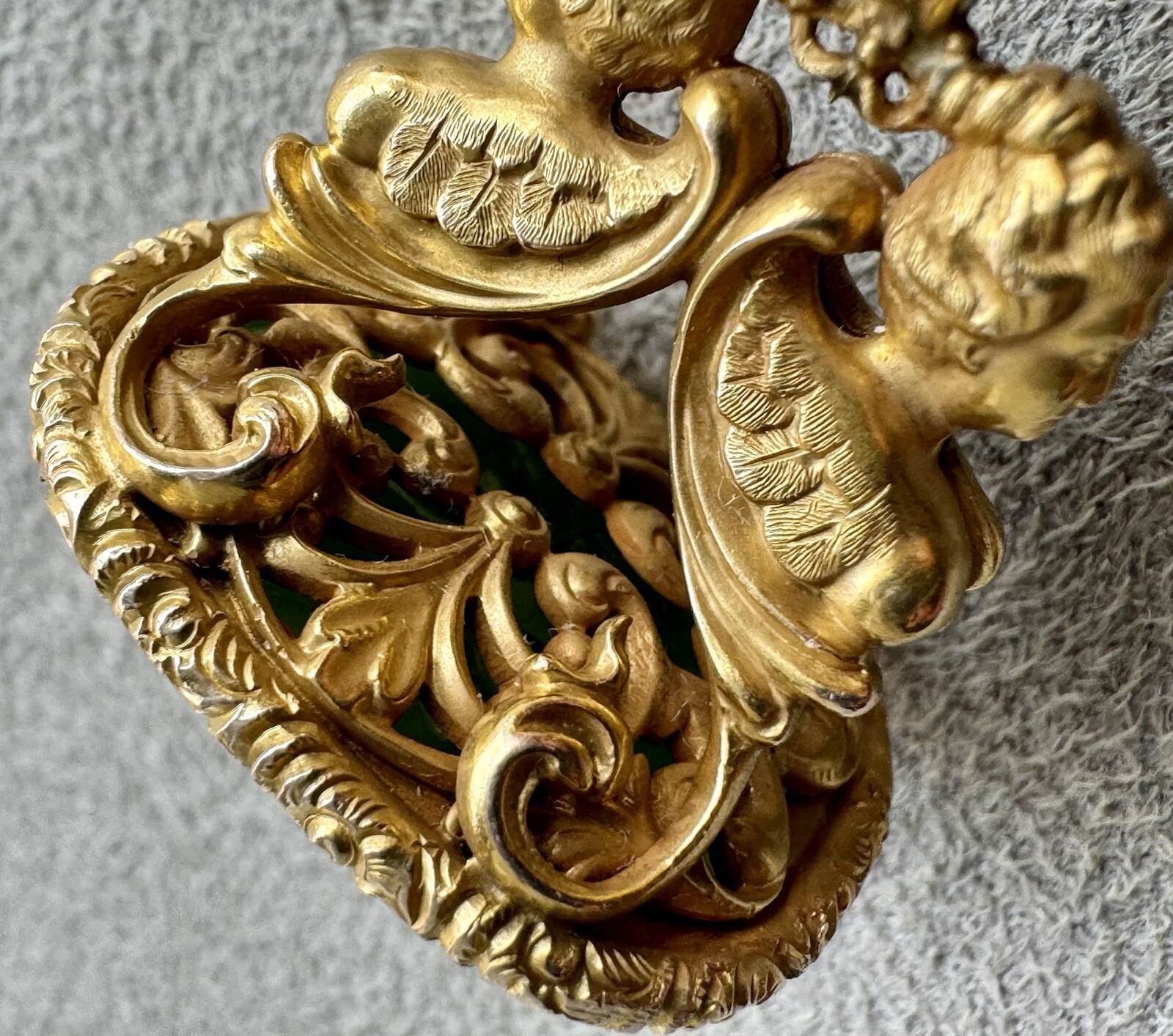 Carter Gough & Co Art Nouveau 14k Gold Nephrite Jade Fob | eBay