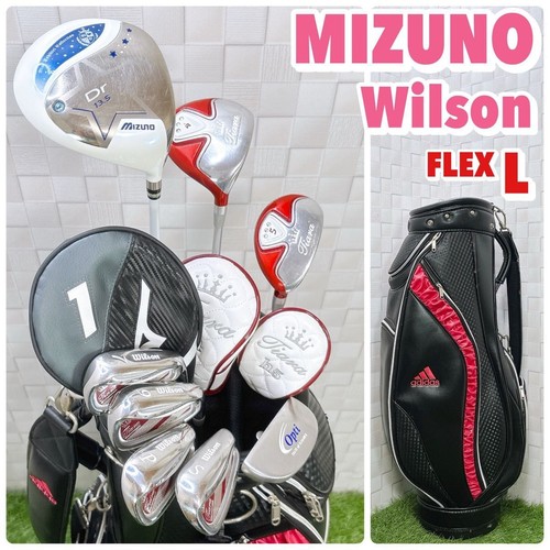 TE- Mizuno Wilson Women's Golf 8 Clubs with Adidas Bag Right-Handed ...