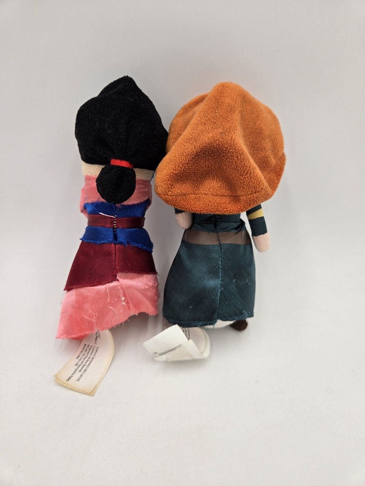 Disney Princess Merida & Mulan Plush Brave Stuffed Animal Toy 6" Mini ...