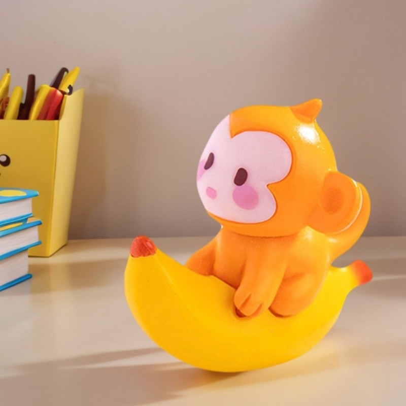 4Pcs Cartoon Moon Monkey Resins Miniature Figurine Desktop Decoration ...