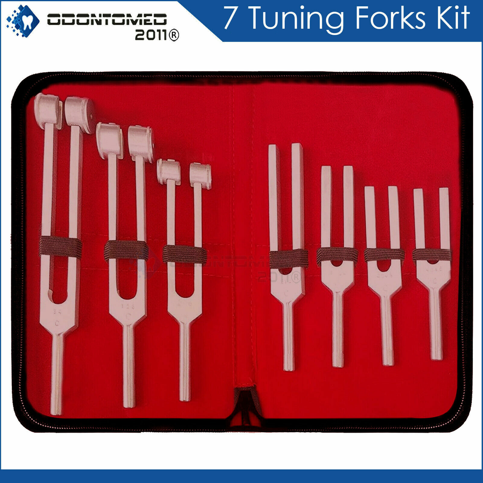 7 Tuning Forks Set Medical Surgical Chiropractic Physical Diagnostic ...