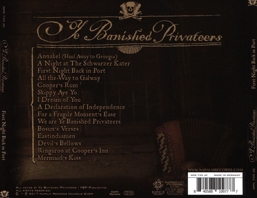 YE BANISHED PRIVATEERS FIRST NIGHT BACK IN PORT NEW CD 840588109777| eBay