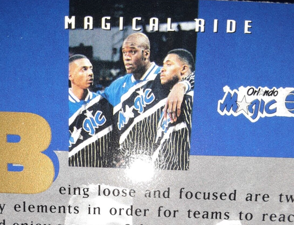 1995-96 Upper Deck #332 Orlando Magic Magical Ride SHAQ,HARDAWAY,GRANT ...