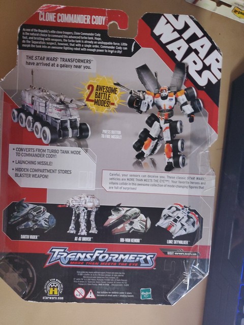 Hasbro Star Wars Transformers Commander Cody Turbo Tank Action Figure ...