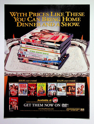 Sony Columbia TriStar DVDs 2003 Trade Print Magazine Ad Poster ADVERT ...