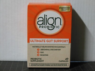 Align Probiotic Ultimate Gut Support 7 weeks 49 Caps Exp 10/2025 free ...