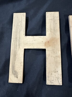 Vintage Letter “H” Advertising Sign Metal ALUMINUM 9x6.25” | eBay
