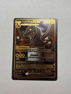 Shiny Charizard Gx Black Foil Fan Art Display Card NM/M | eBay