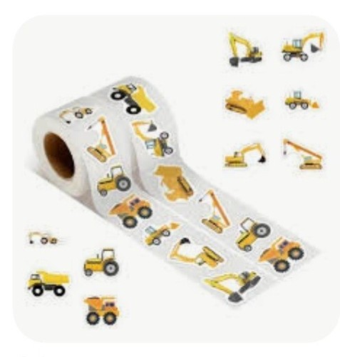 Cute Diggers & Construction Stickers 2.5cm - 50pcs - Cardmaking Kids ...