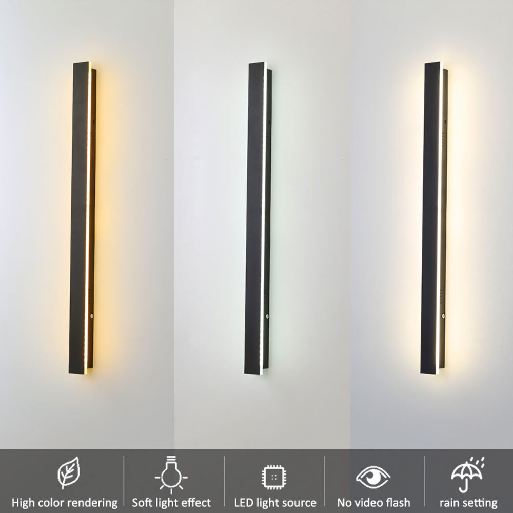 Modern LED Wall Light Long Strip For Sconce Stairs Bar Linear Wall Lamp ...