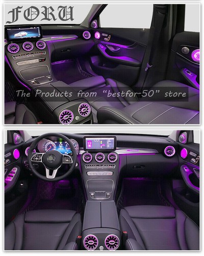 7PCS Air Vents W205 Ambient Light AC Vent For Mercedes Benz C-class ...