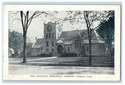 c1910 The Scoville Memorial Library Salisbury Connecticut CT Unposted ...