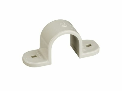 20x Clipsal RIGID PVC CONDUIT FULL SADDLES Single Shape GREY- 16mm Or ...