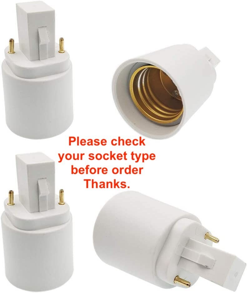 Lot G24 to E26/E27 2 Pin Adapter G24 To E27/E26 Socket Base Bulb lamp ...