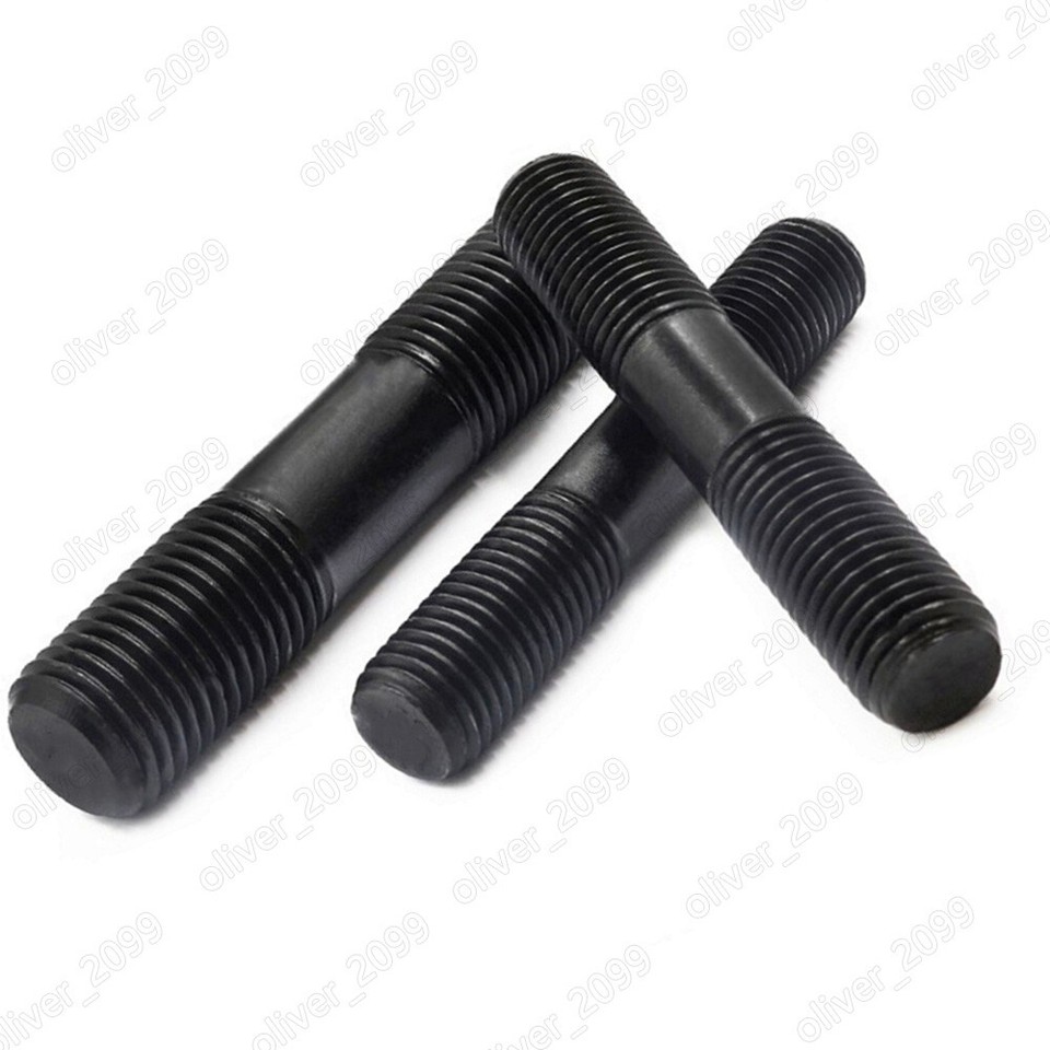 Black 12.9 Steel Double End Studs Rods Clamping Type M8 M10 M12 M14 M16 ...