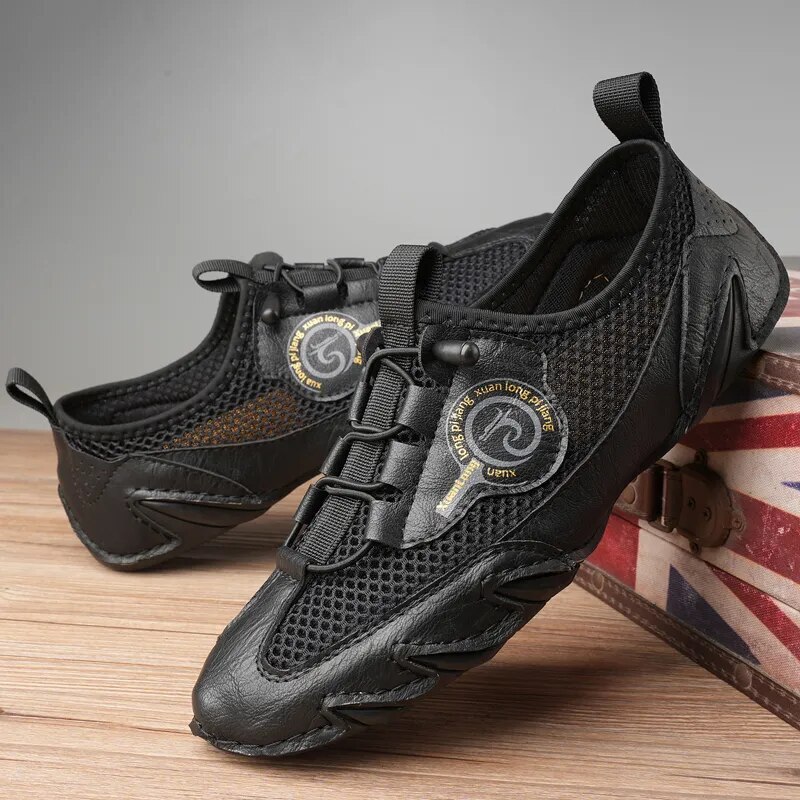 Men Breathable Casual Shoes Lightweight Sneakers Flat Driving Shoes ...