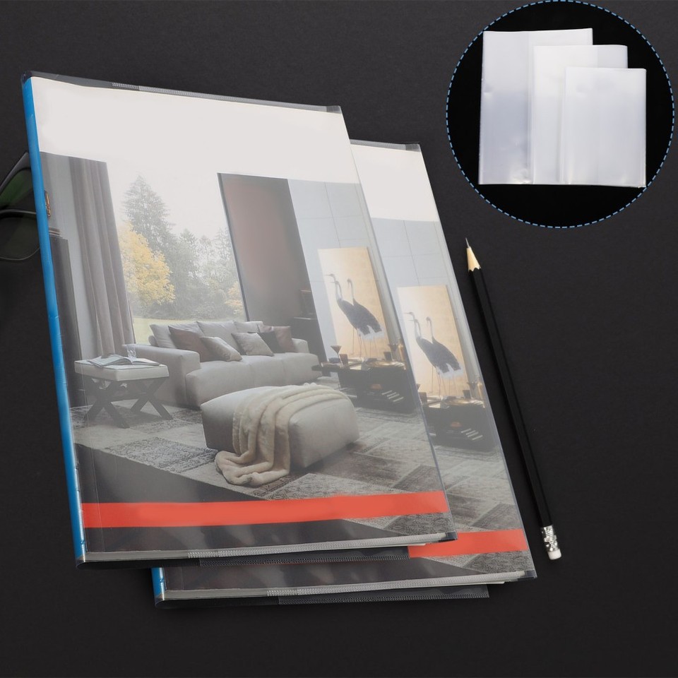 30 Pcs Transparent Plastic Book Covers Reusable Textbook Protector for ...