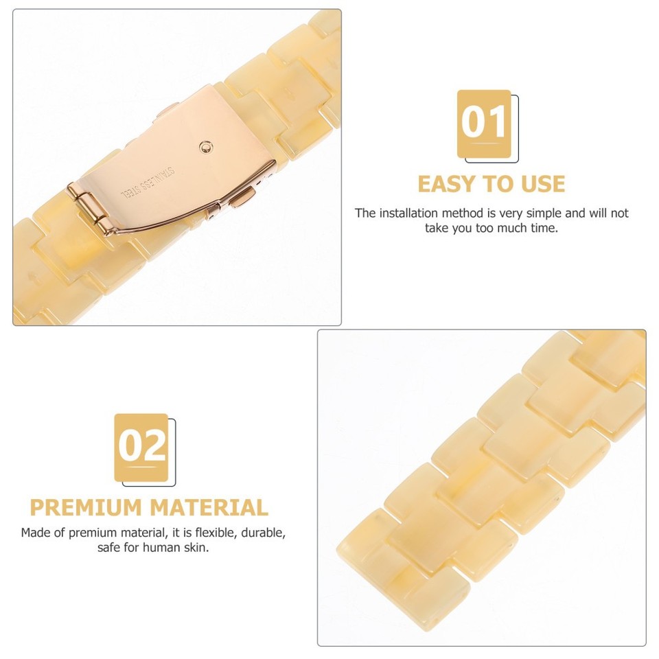 Resin Watch Band Decorative Watch Strap Replaceable Watchband ...