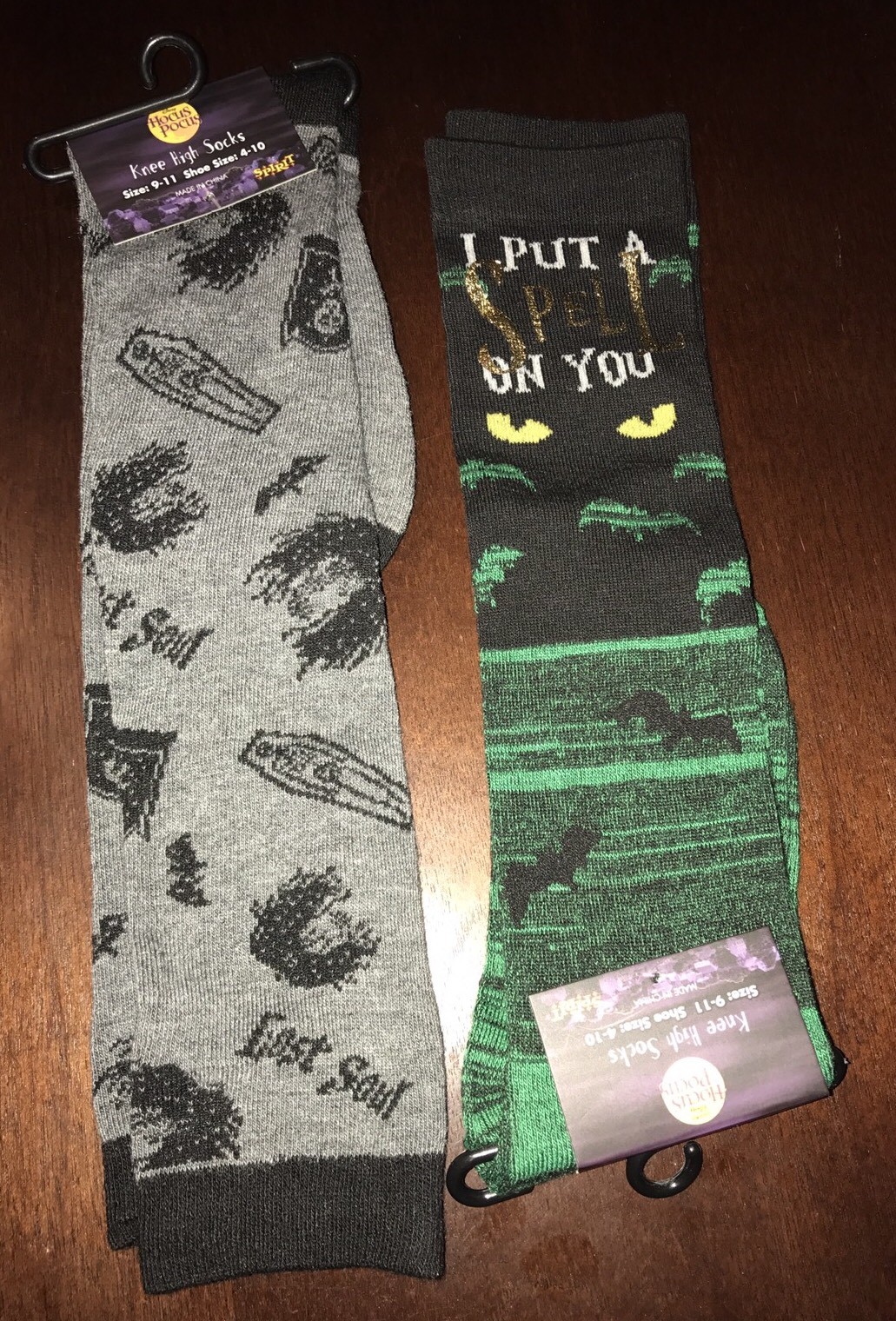 2X DISNEY Hocus Pocus Knee High Socks Spirit Store Exclusive NWT | eBay